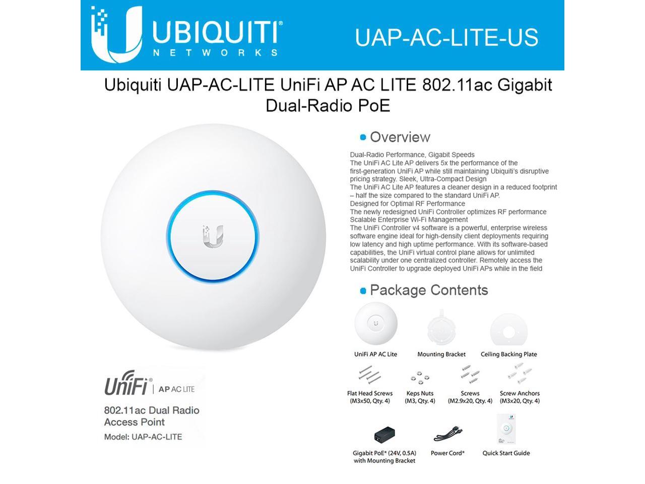 UBIQUITI - UNIFI AP AC LITE, Wi-Fi Management - Newegg.com