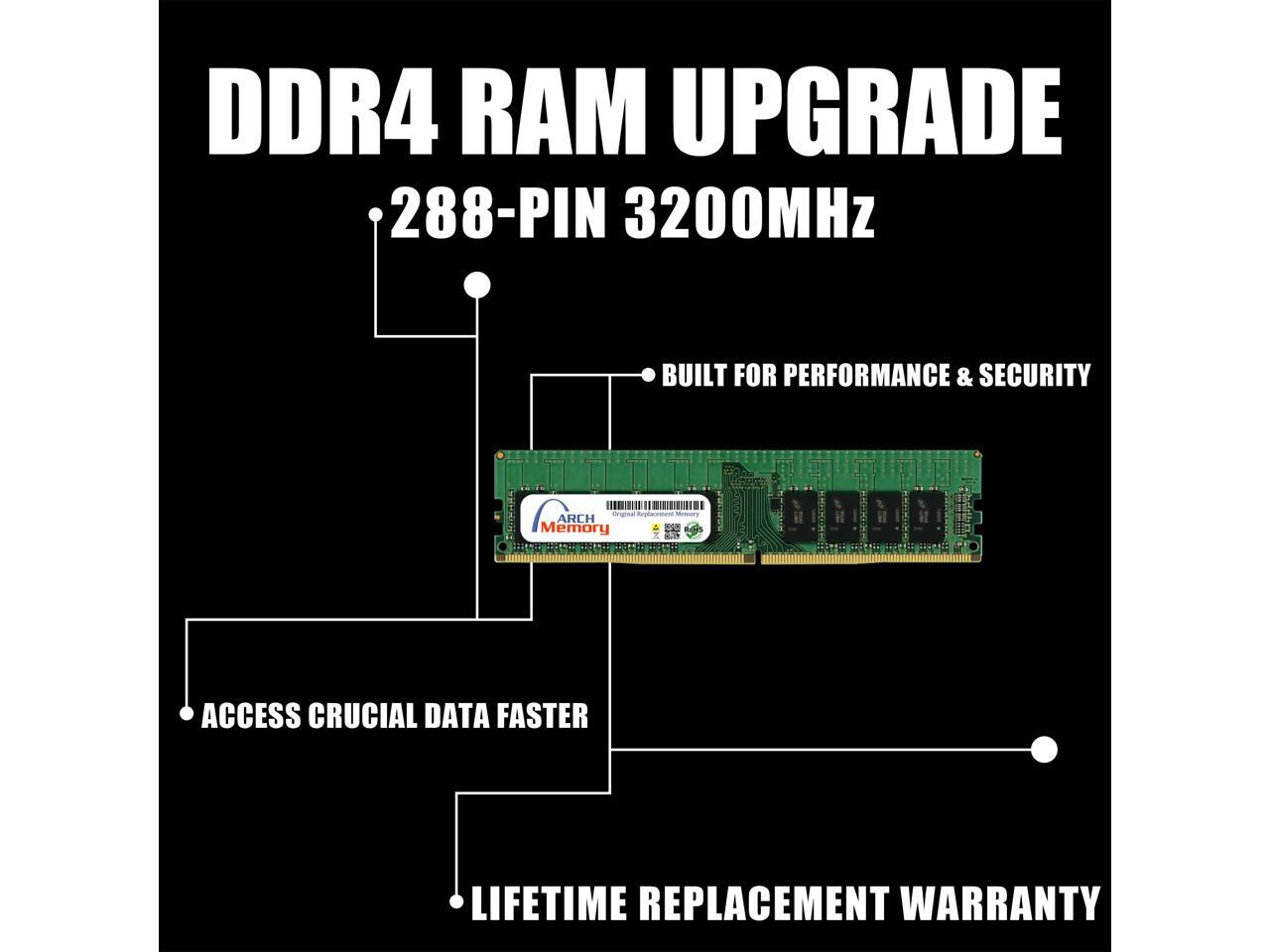 8GB 13L76AA 288-Pin DDR4-3200 PC4-25600 UDIMM RAM Replacement Memory ...