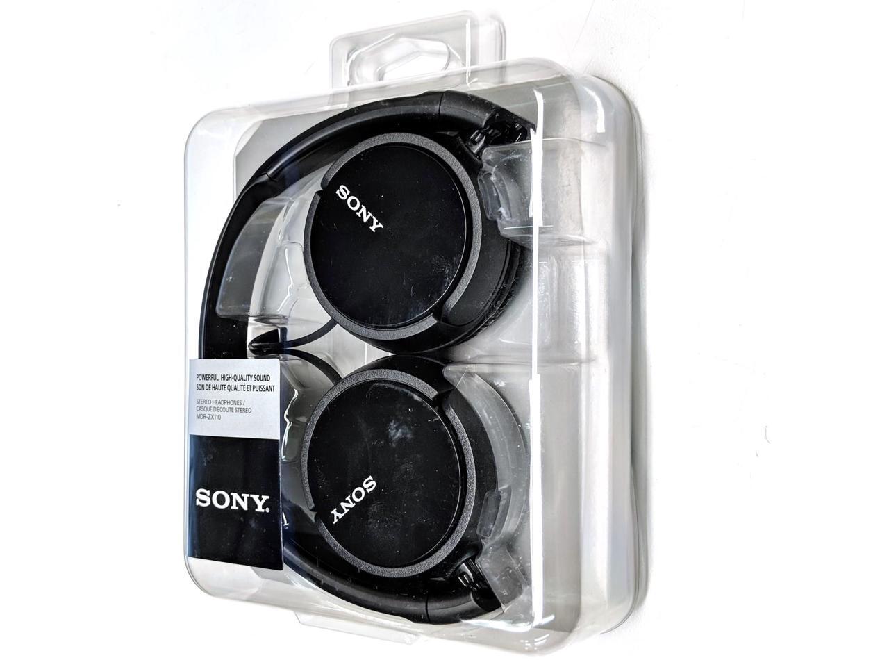Sony MDRZX110 ZX Series Stereo Headphones (Black) - Newegg.com