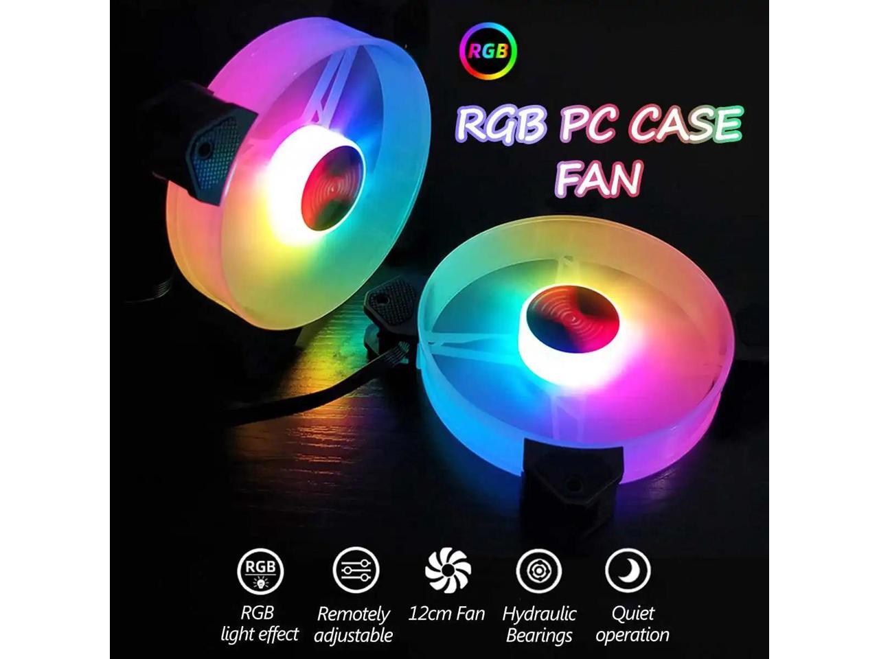 6 Pack RGB Case Fans,COOLMOON 120mm Silent Computer Cooling PC Case Fan ...