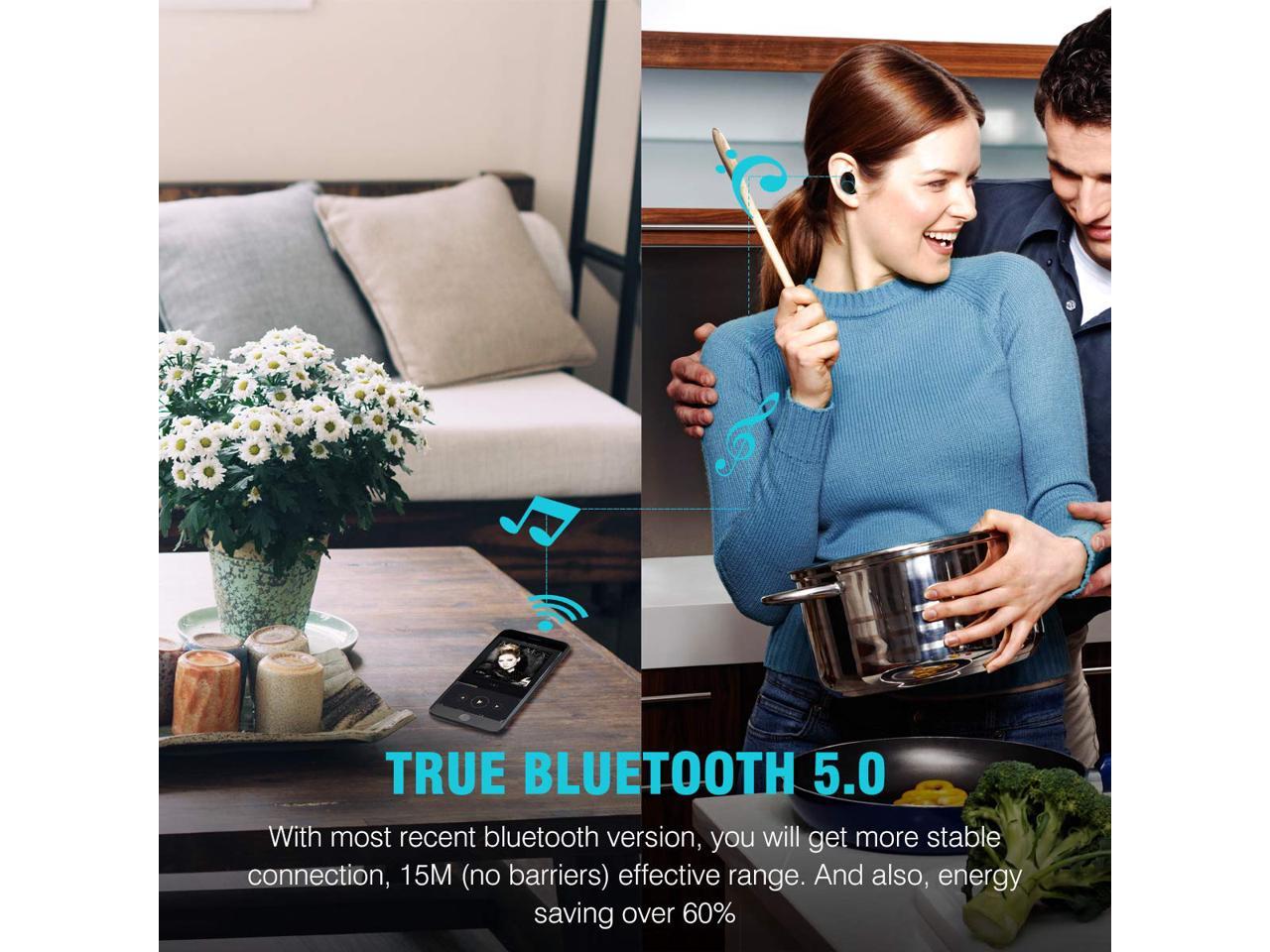 Muzili Wireless Earbuds, Y9 True Sport Wireless Headphones V5.0 HD ...