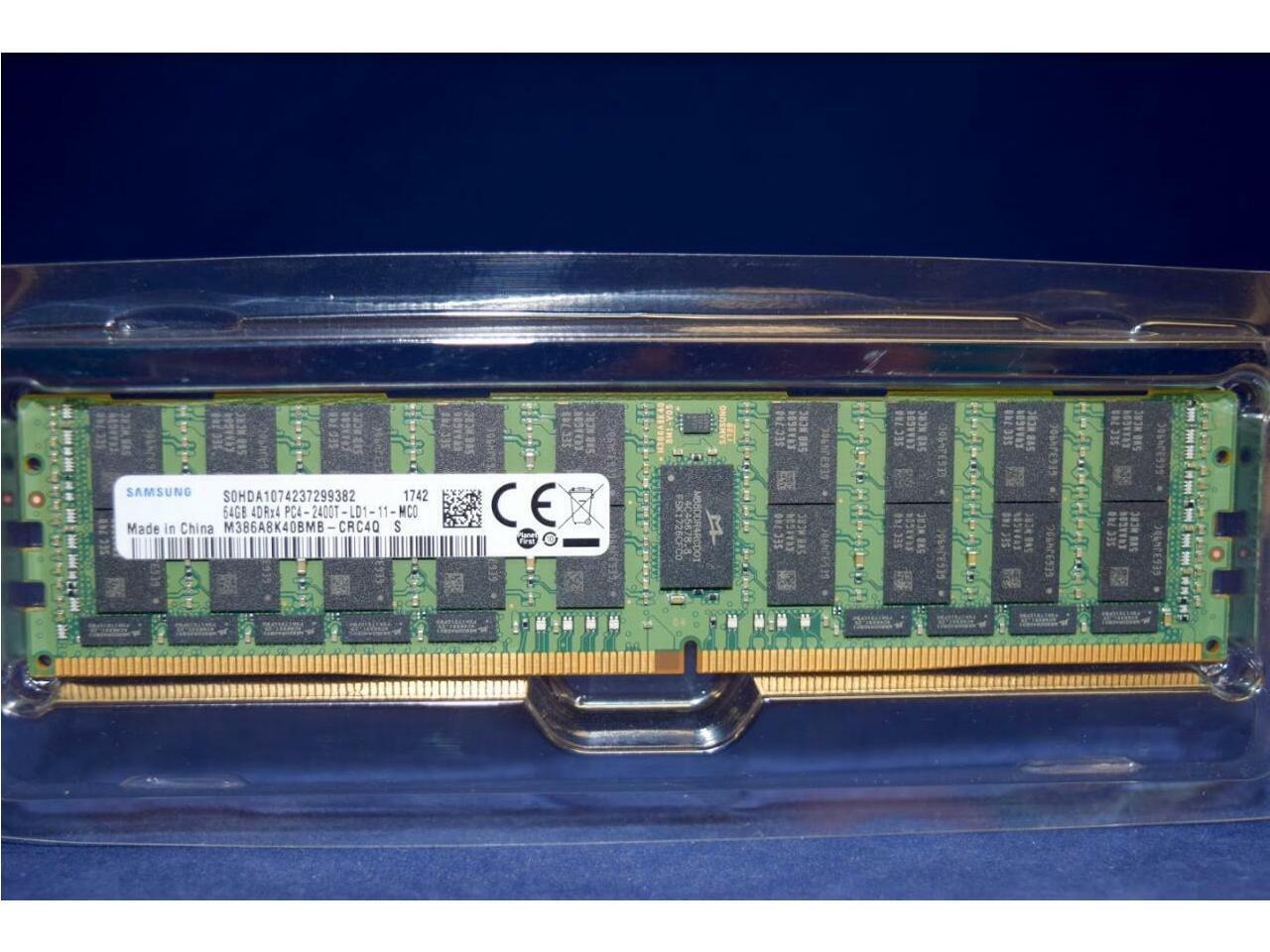 Samsung 64GB PC4-19200 DDR4-2400MHz ECC Registered CL17 288-Pin Load ...