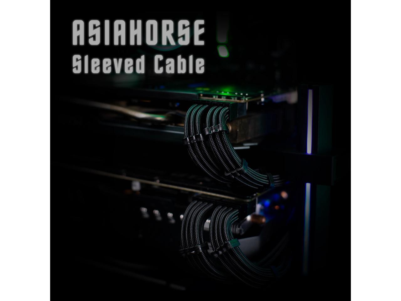 Asiahorse Customization Mod Sleeve Extension Power Supply Cable Kit ...