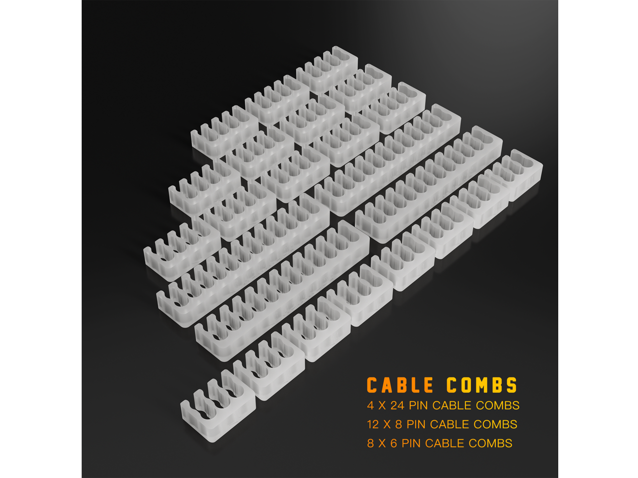 Asiahorse Transparent White cable combs for psu cable,extension cable ...