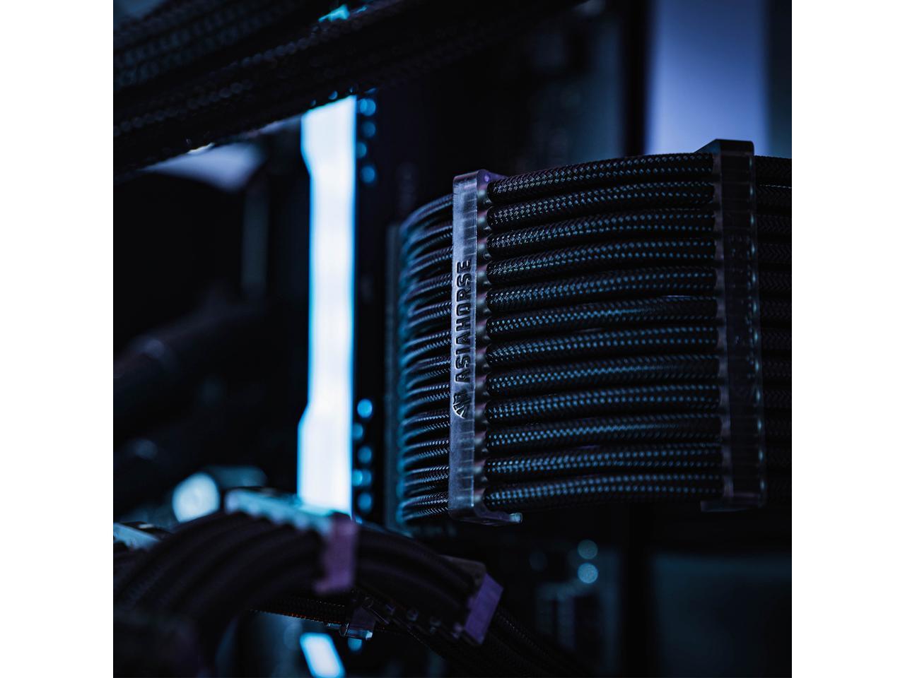 Asiahorse Black & Transparent Black cable combs for psu cable,extension ...