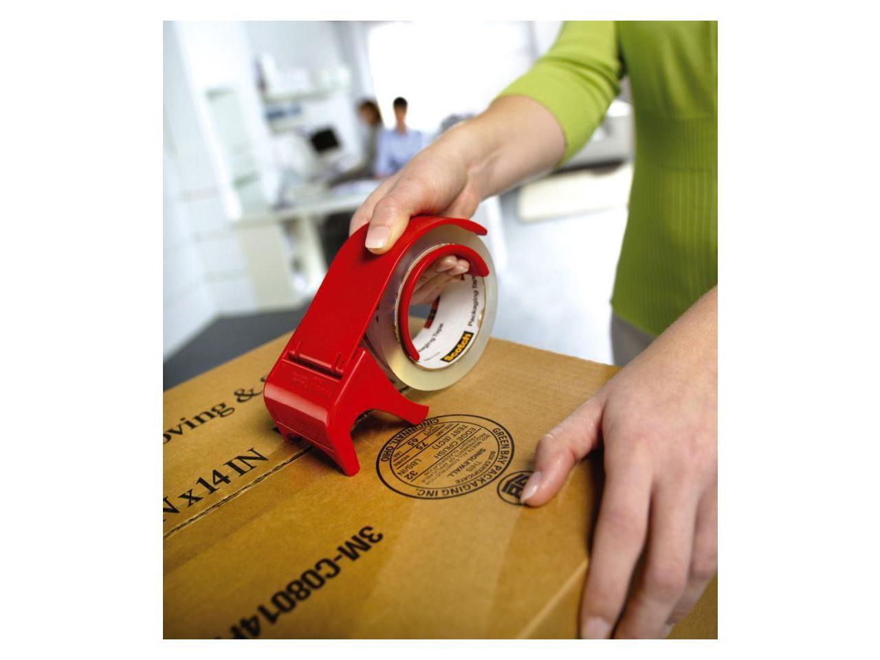 3M DP300RD Handheld Packaging Tape Dispenser 3 core Heavy Duty Plastic ...