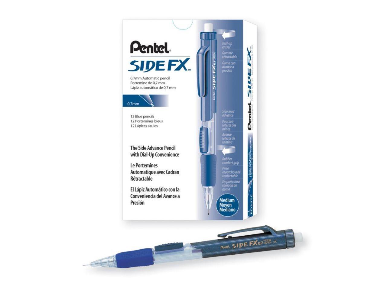 Pentel Side FX Automatic Pencil 0.7 mm Lead Size - Blue Barrel - 1 Each ...