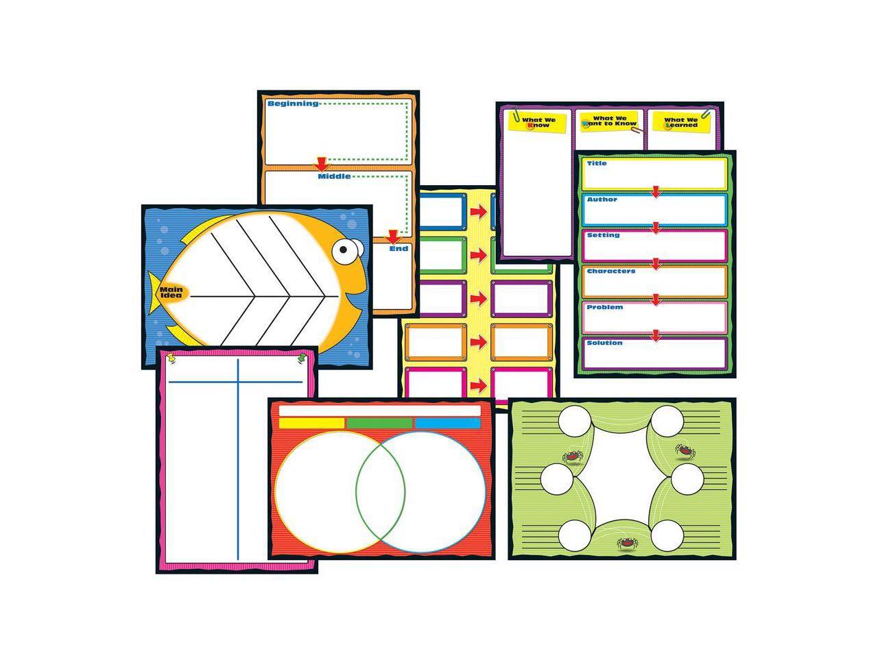 Carson-Dellosa Bulletin Board Set Graphic Organizer 17"x24" 8/PK Multi ...