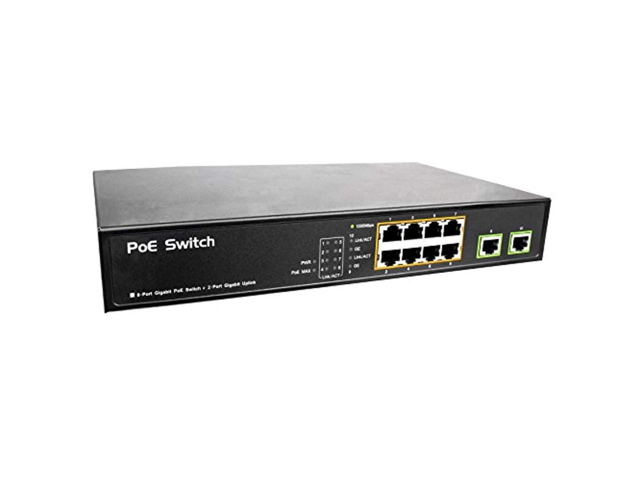 BV-Tech 10 Port Gigabit PoE+ Switch (POE-SW802G) - Newegg.com
