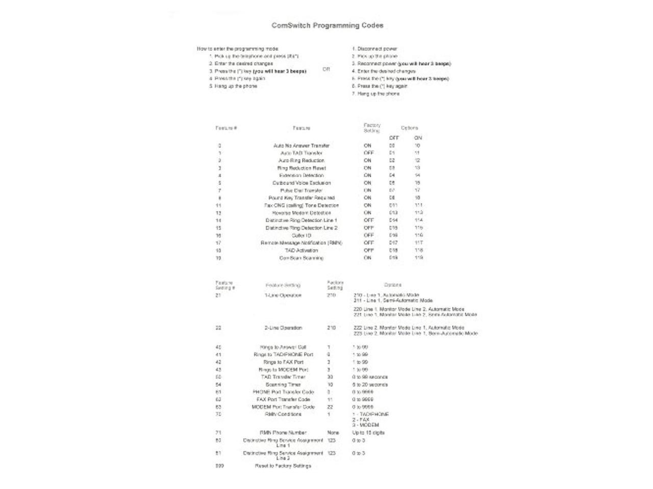 command communications comswitch 5500 3-port phone/fax modem line ...