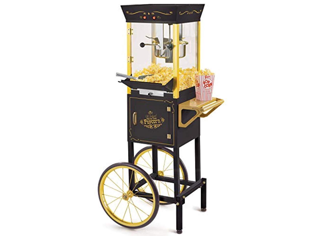 nostalgia ccp510bk vintage professional popcorn cart-new 8-ounce kettle ...