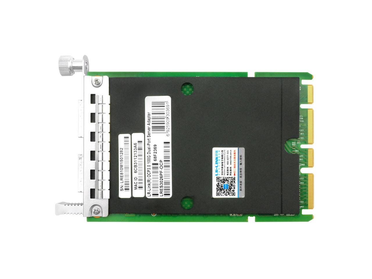 LR-LINK OCP3.0 100GB network card NIC Compatible for Intel E810-CAM2,Dual QSFP28 Port Ethernet ...