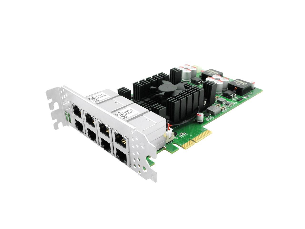 LR-LINK POE+ 1GB network card NIC Compatible for Intel I350AM4*2, 8*RJ45 Port Ethernet card,1G ...