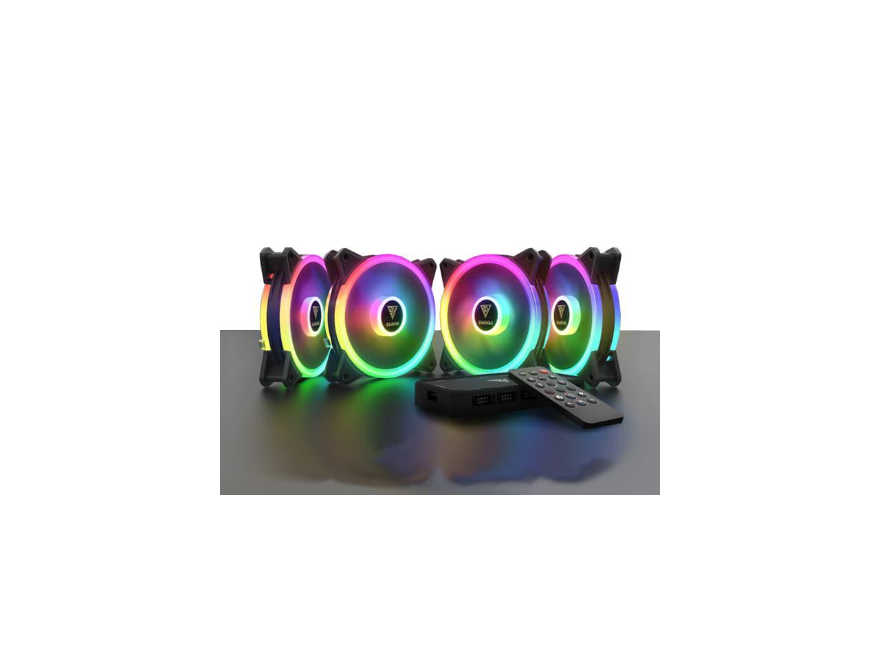 GAMDIAS AEOLUS M2-1204R 120MM RGB 4 in 1 Fan Pack with Remote ...