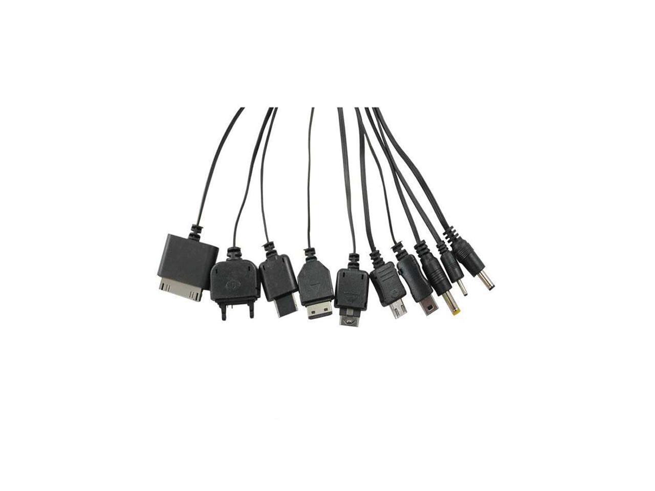 Charger Cable 10 in 1 Universal Micro Mini USB Cables Multi Jack ...