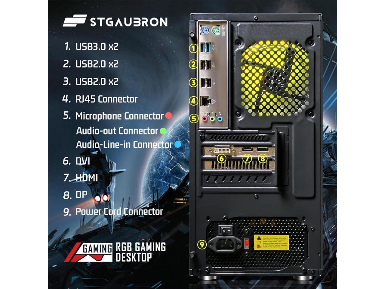 STGAubron Gaming Desktop PC, Intel Xeon E5 2.5G up to 3.3G, 16G RAM ...