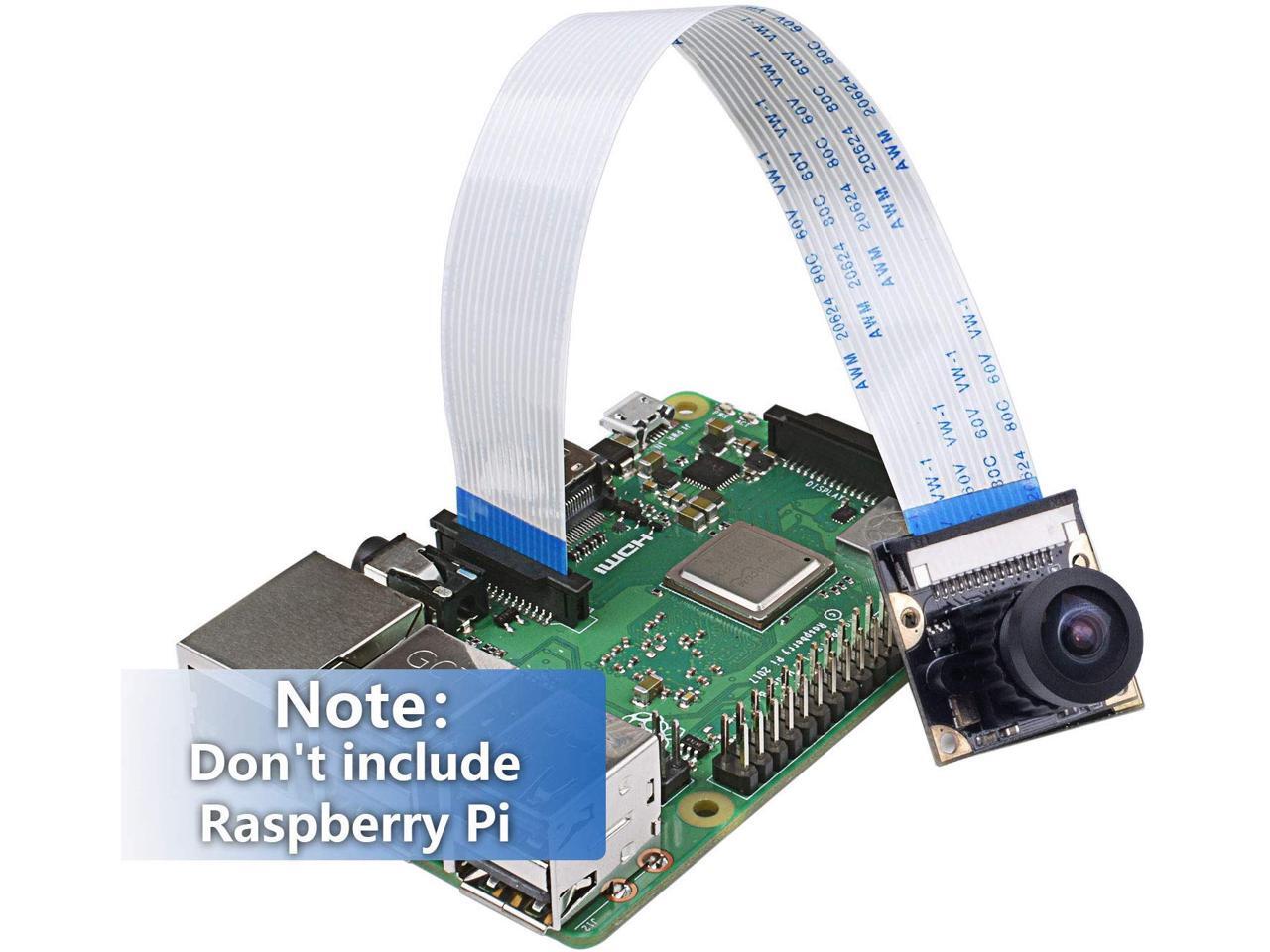 Raspberry Pi 3 Camera Module, 5 Megapixels Wide-Angel Fish-Eye Camera ...