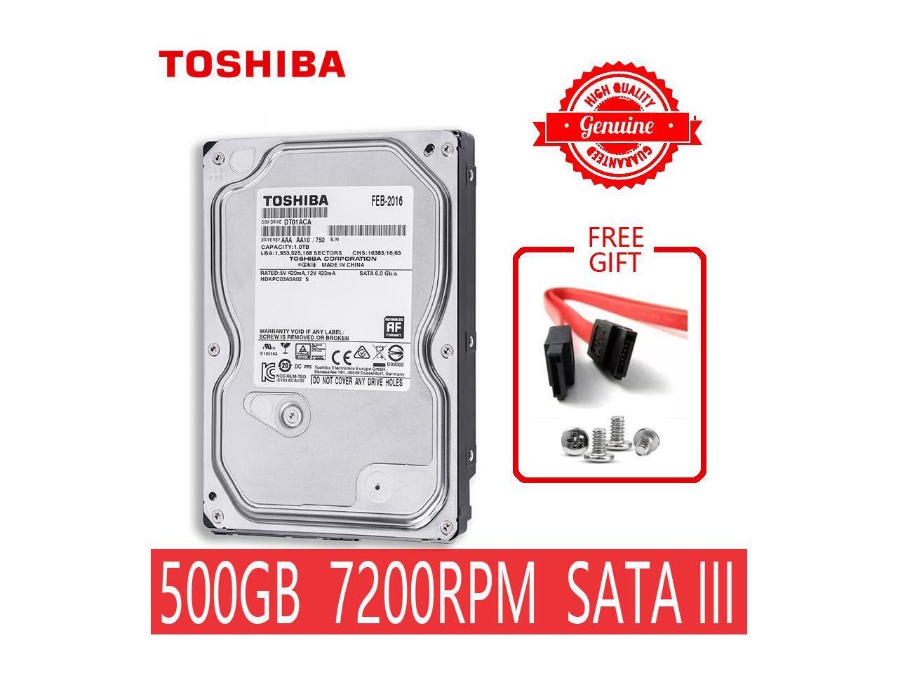 TOSHIBA 500GB Internal Hard Drive Disk Harddisk HDD HD 500 GB 500G SATA ...