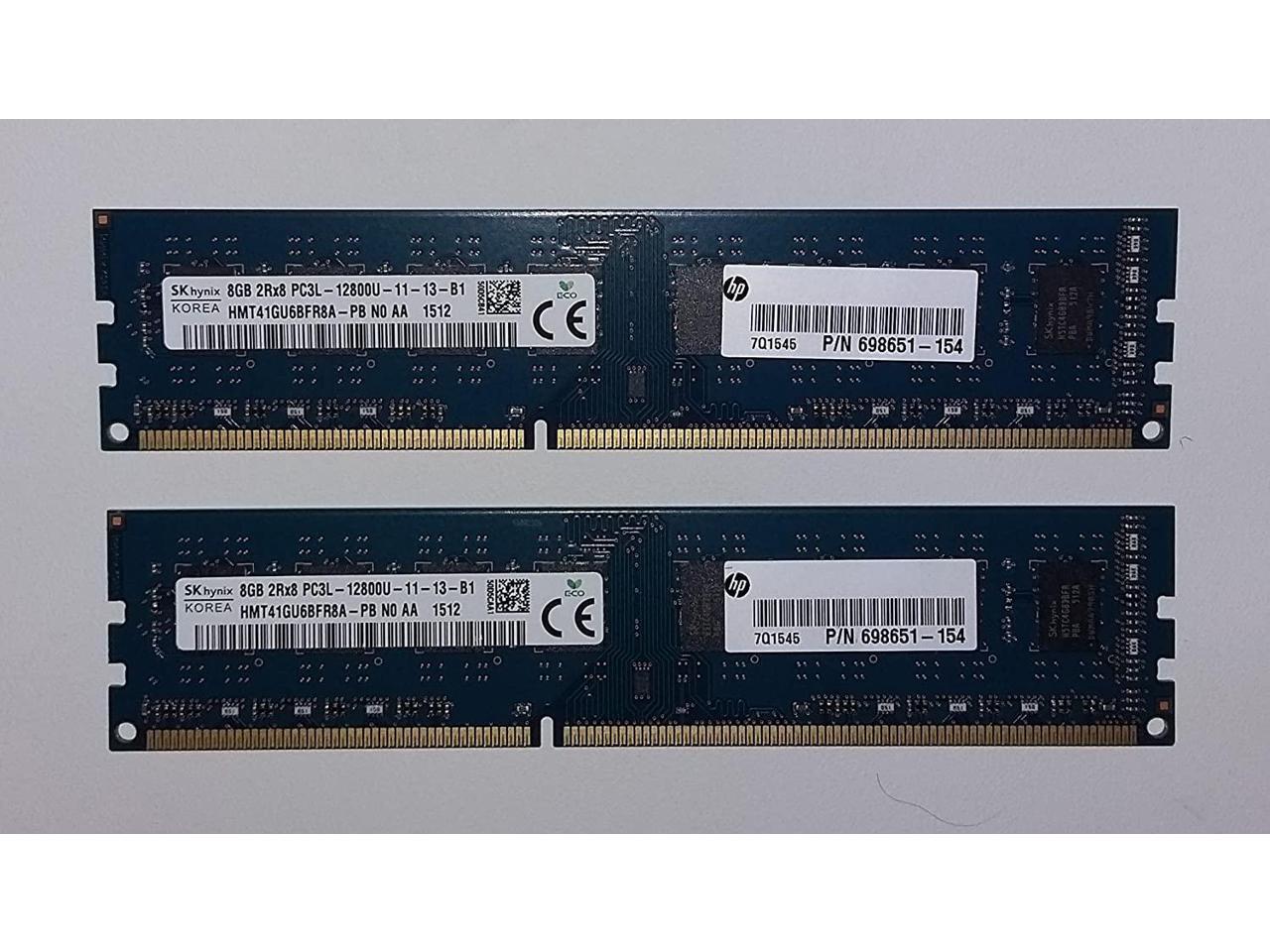 SK Hynix HMT41GU6BFR8A PB 2x8GB 16GB Total 2Rx8 PC3L 12800U Desktop SK Hynix HMT41GU6BFR8A PB 2x8GB 16GB Total 2Rx8 PC3L 12800U Desktop