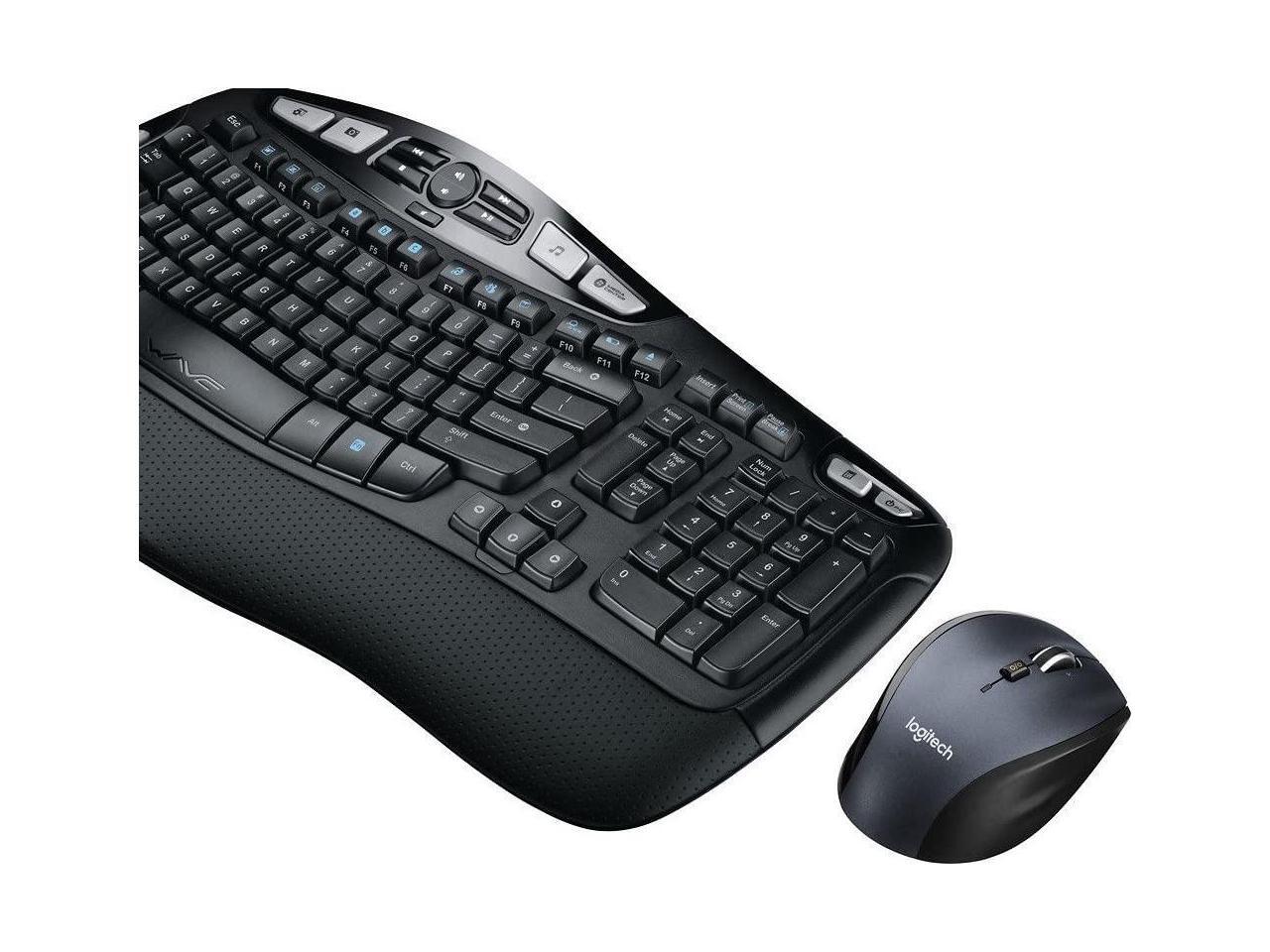 Logitech 2800701 Comfort Wave Combo MK570 Wireless Keyboard & Mouse ...