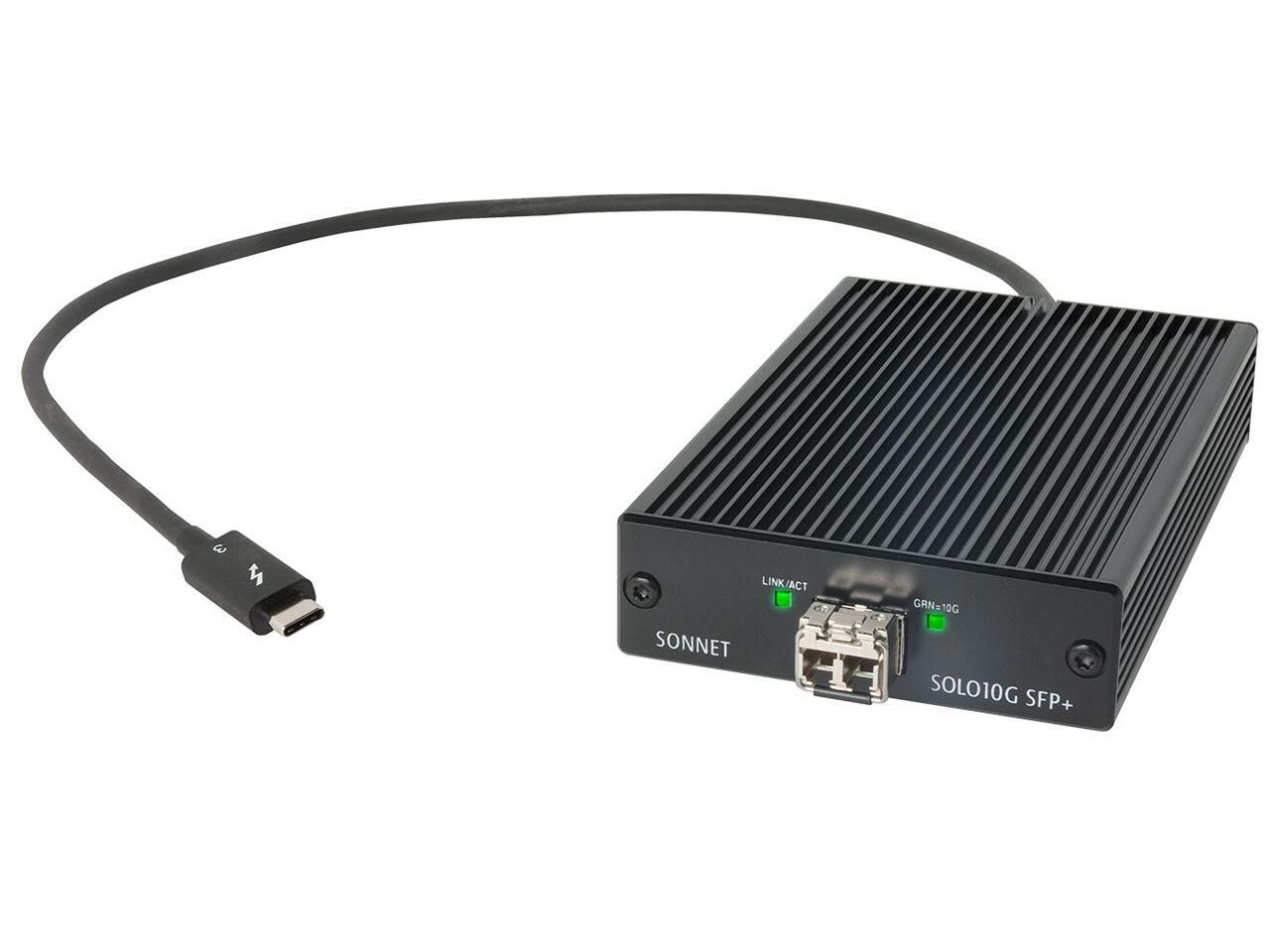Solo10G SFP+ 10 Gigabit Ethernet Thunderbolt 3 Adapter with Short-Range ...