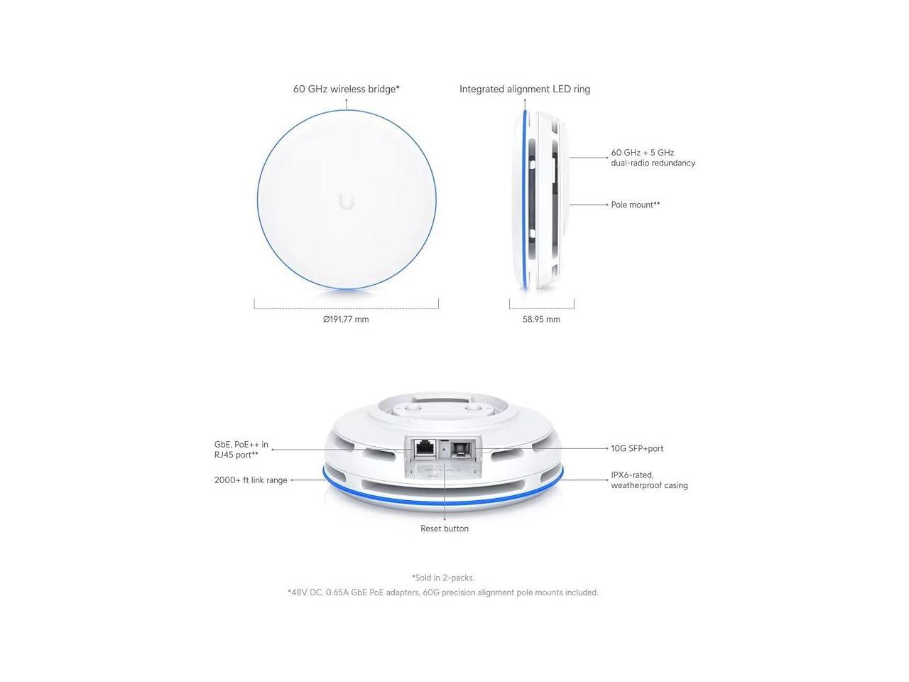 Ubiquiti UBB-XG-US UniFi 60GHz Building-to-Building PtP Bridge - Newegg.com