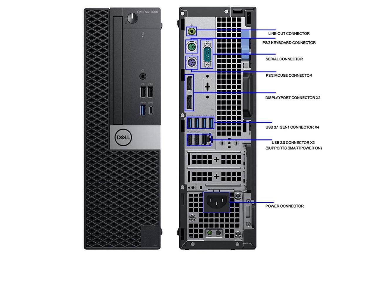 Dell OptiPlex 7060 Windows 11 Pro Desktop Computer SFF, Intel 8th Gen ...