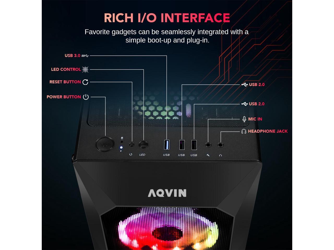 AQVIN - AQB70 Gaming Desktop Tower PC / Intel Core I7 Processor Up to 4 ...