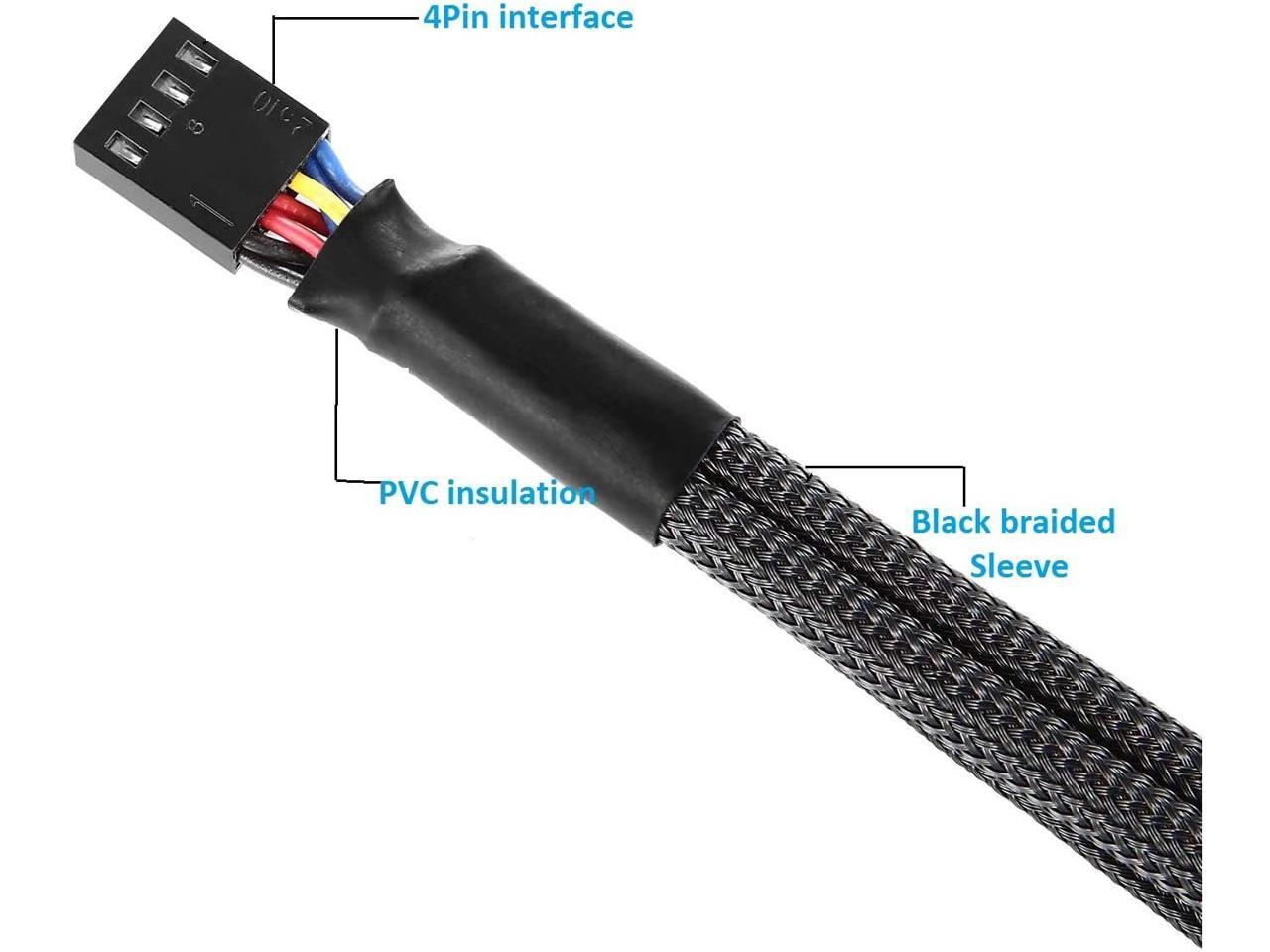 4-Pin PWM Fan Power Supply Cable 1 to 5 Splitter 5 Way PC Case Internal ...