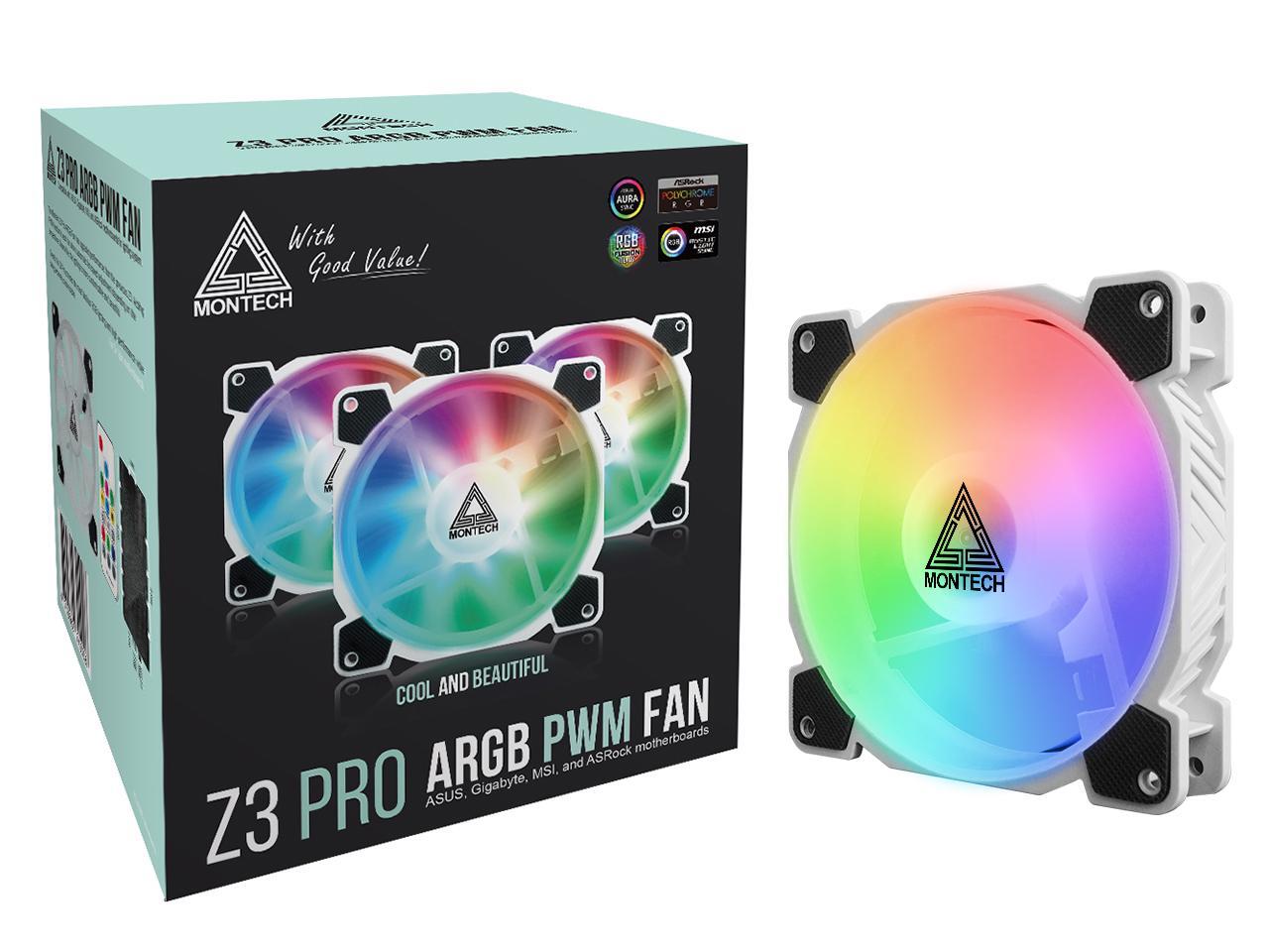 Montech Z3 PRO Addressable RGB 120mm Fan, 3 in 1 with Lighting ...
