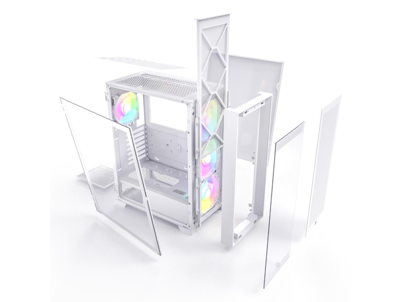 Montech AIR 1000 Premium White ATX Mid Tower Case /3 x 140mm,1 x 120mm ...