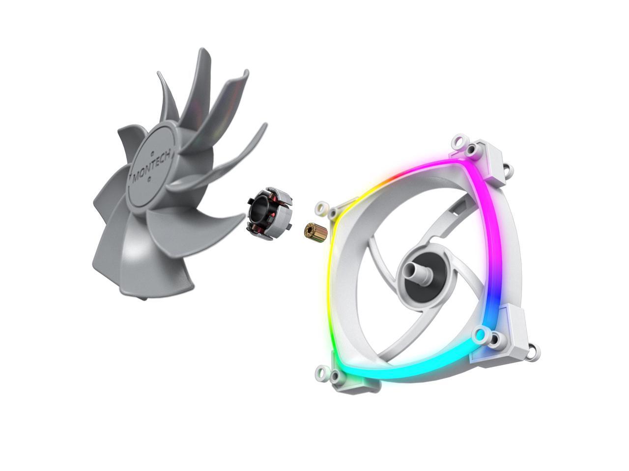 Montech RX 120 ARGB Reversed Fan 1600PWM, High-End Durability, Silent ...