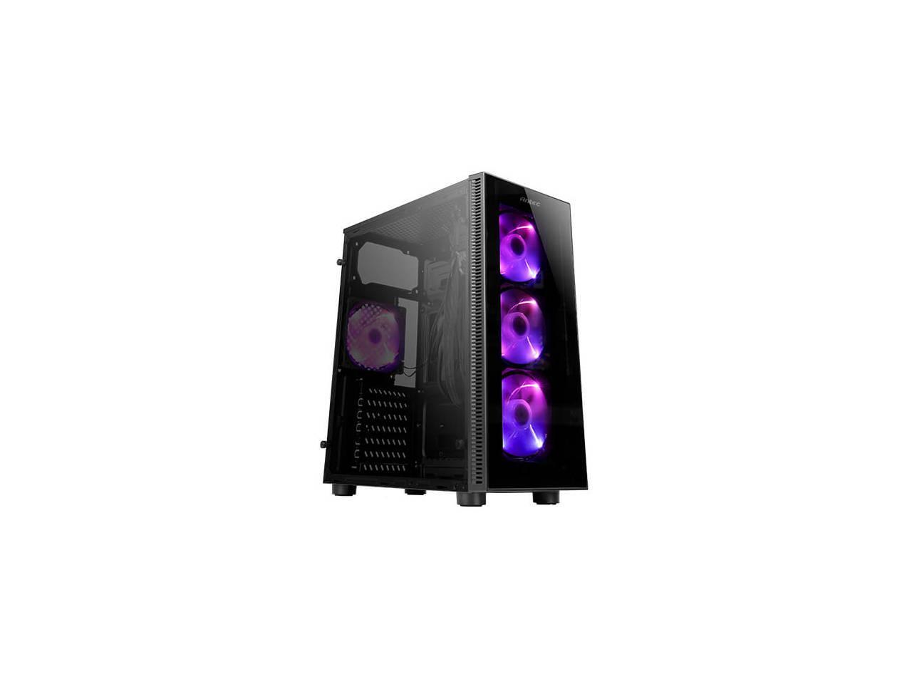 Antec NX Series NX210, Mid-Tower ATX Gaming Case, Tempered Glass Front ...