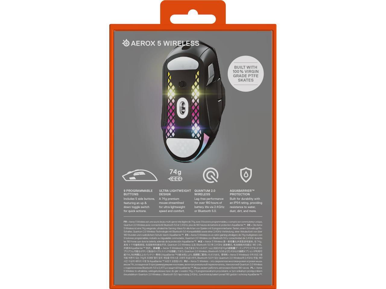 SteelSeries Aerox 5 Wireless - Lightweight Wireless Gaming Mouse ...