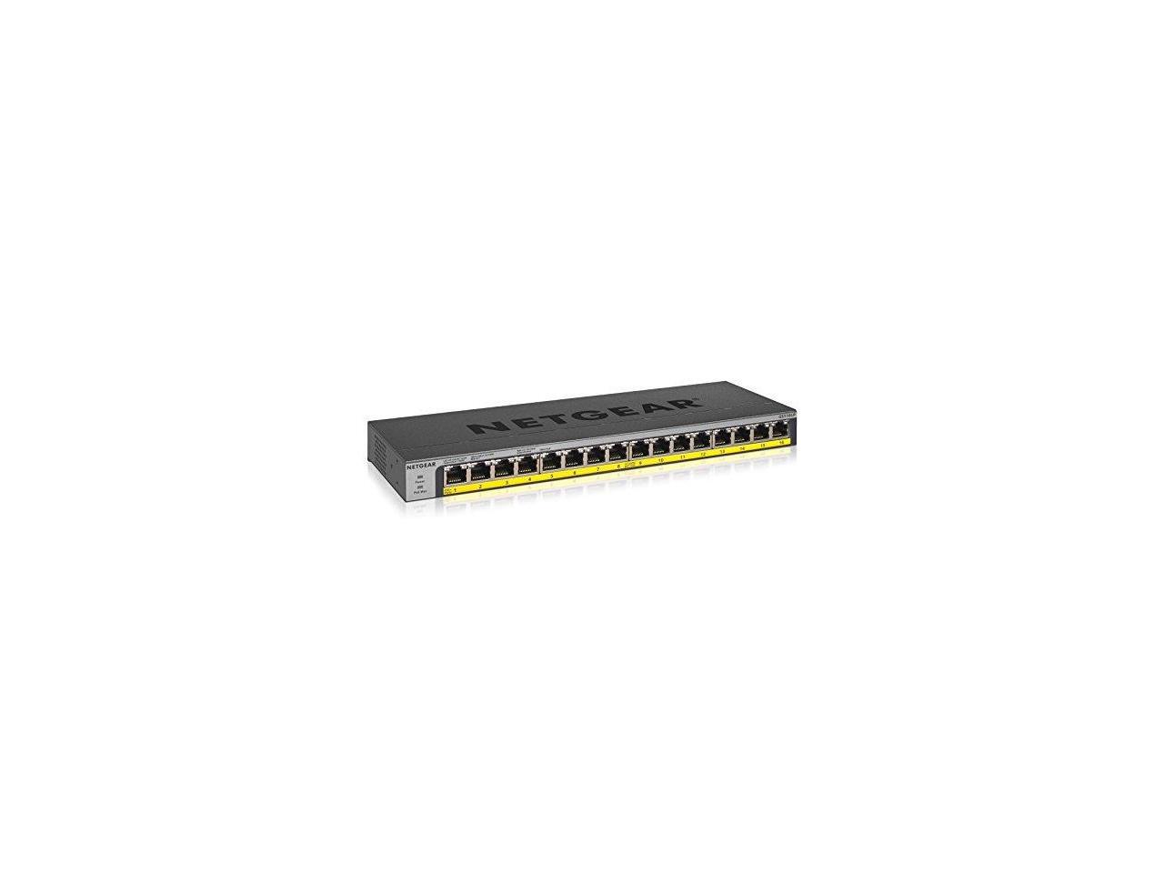 NETGEAR 16-Port Gigabit Ethernet Unmanaged PoE+ Switch with FlexPoE ...