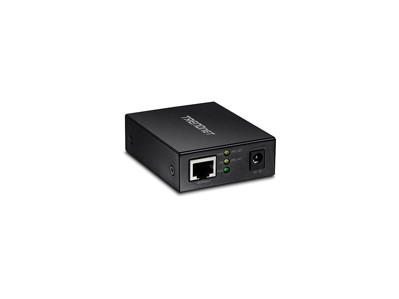 TRENDnet 1000BASE-T to SFP Fiber Media Converter, Gigabit Ethernet to ...