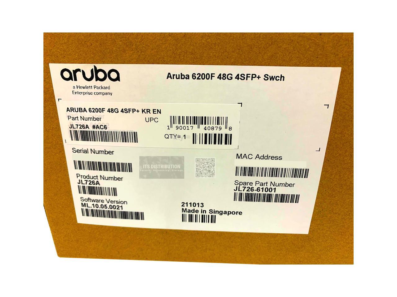 HPE Aruba 6200F JL726A#B2E 48G 4SFP+ Switch - Newegg.com