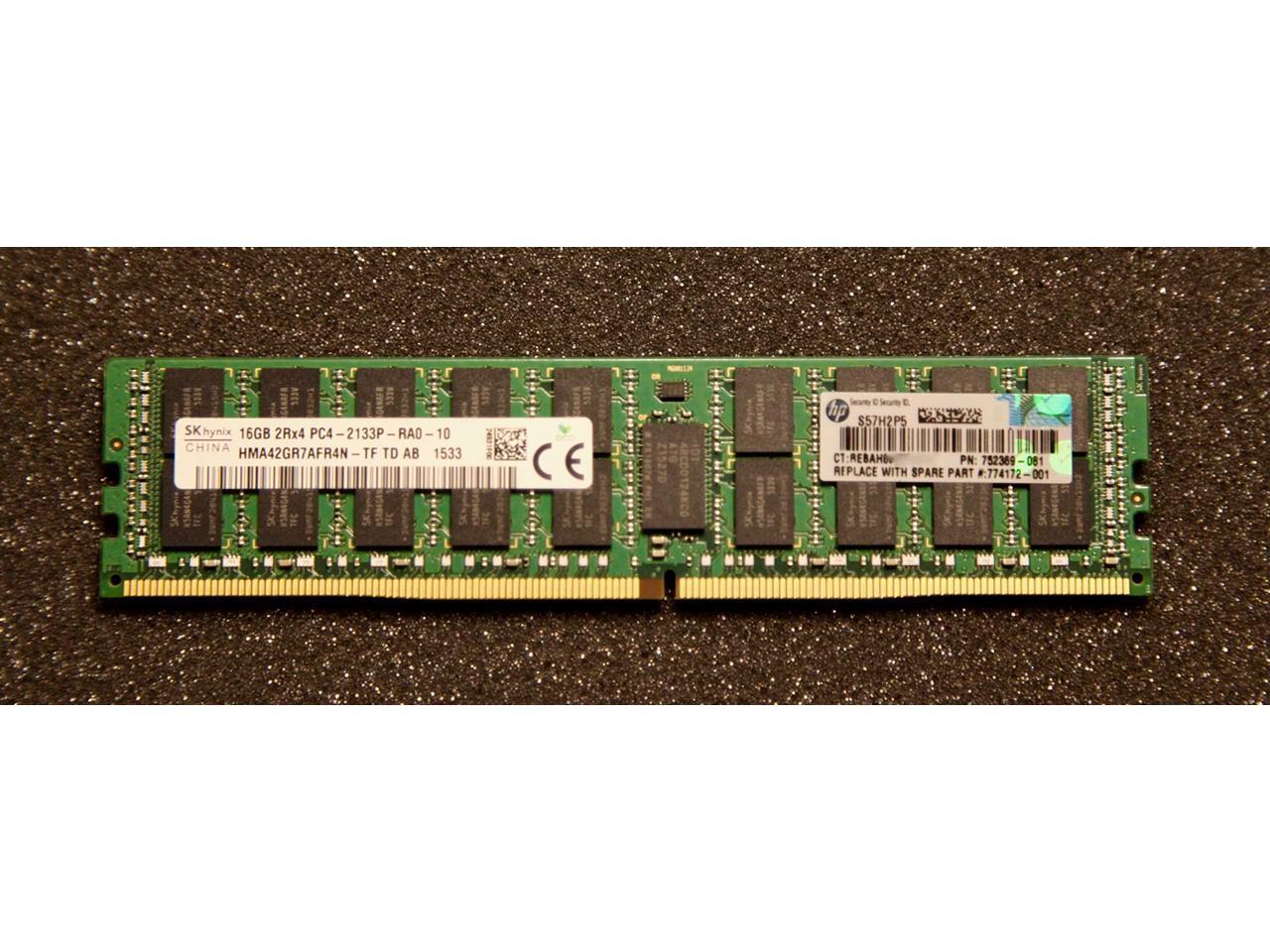 HP 16GB ECC Registered DDR4 2133 (PC4 17000) Server Memory Model 752369 ...