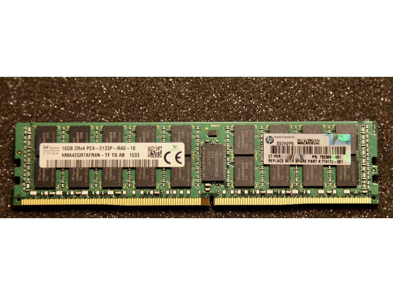 HP 16GB ECC Registered DDR4 2133 (PC4 17000) Server Memory Model 752369 ...