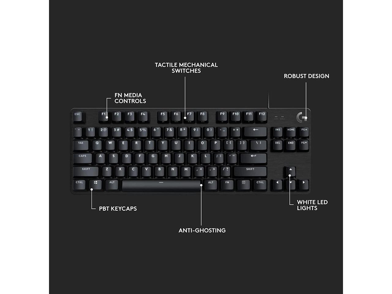 Logitech G413 TKL SE Mechanical Gaming Keyboard - Compact Backlit ...