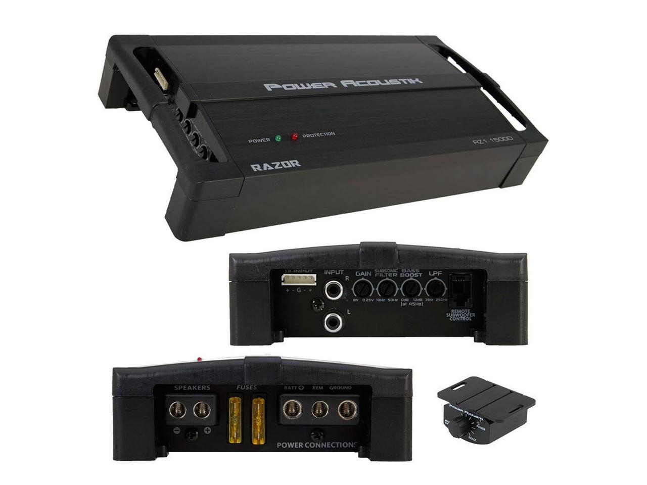 Power Acoustik - RZ1-1500D - Power Acoustik Razor RZ1-1500D Car ...