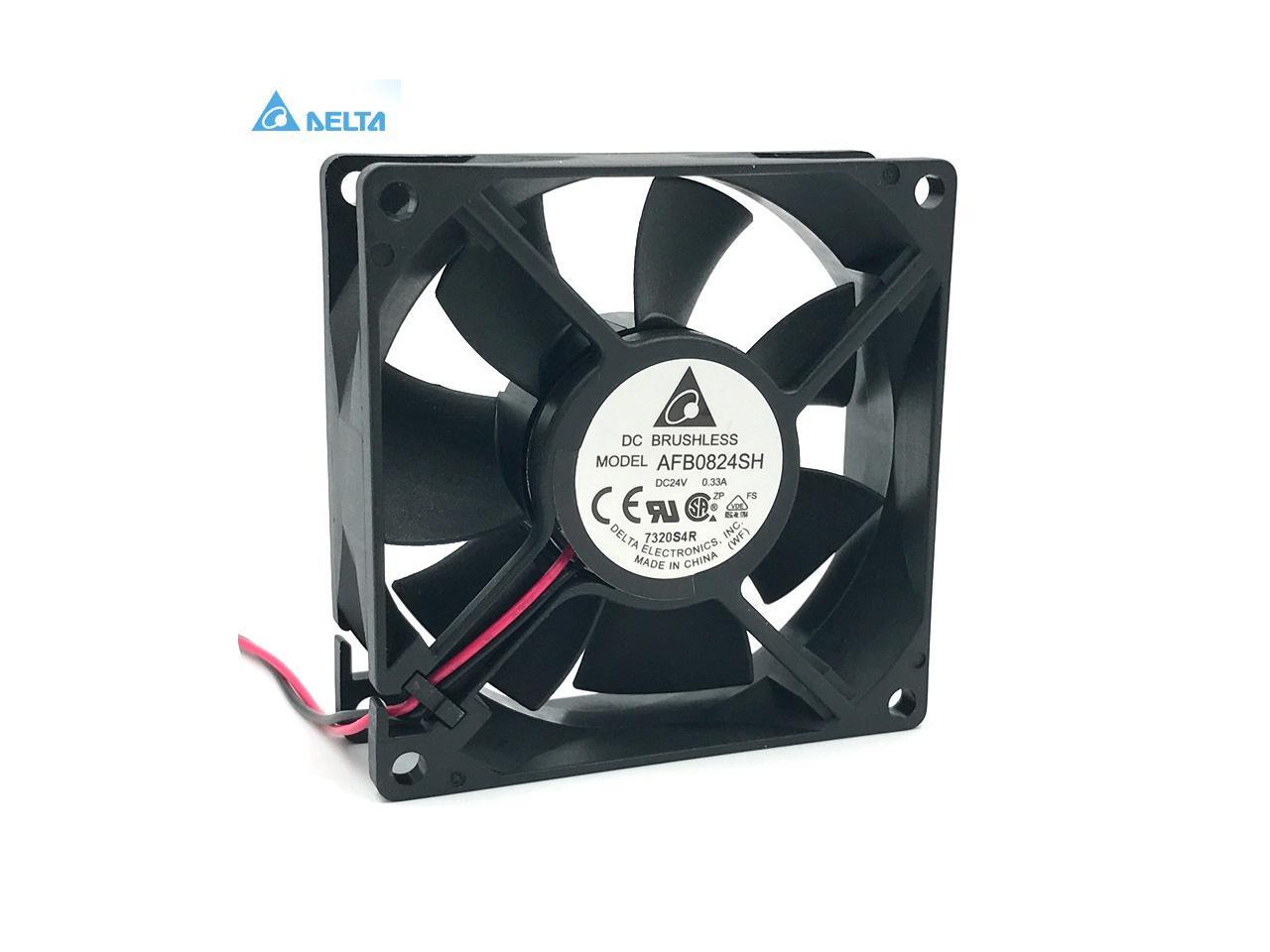 delta cooling fan 80mm AFB0824SH 80*80*25mm DC 24V 0.33A 4000RPM 46.62CFM 2-Pin cooler - Newegg.com