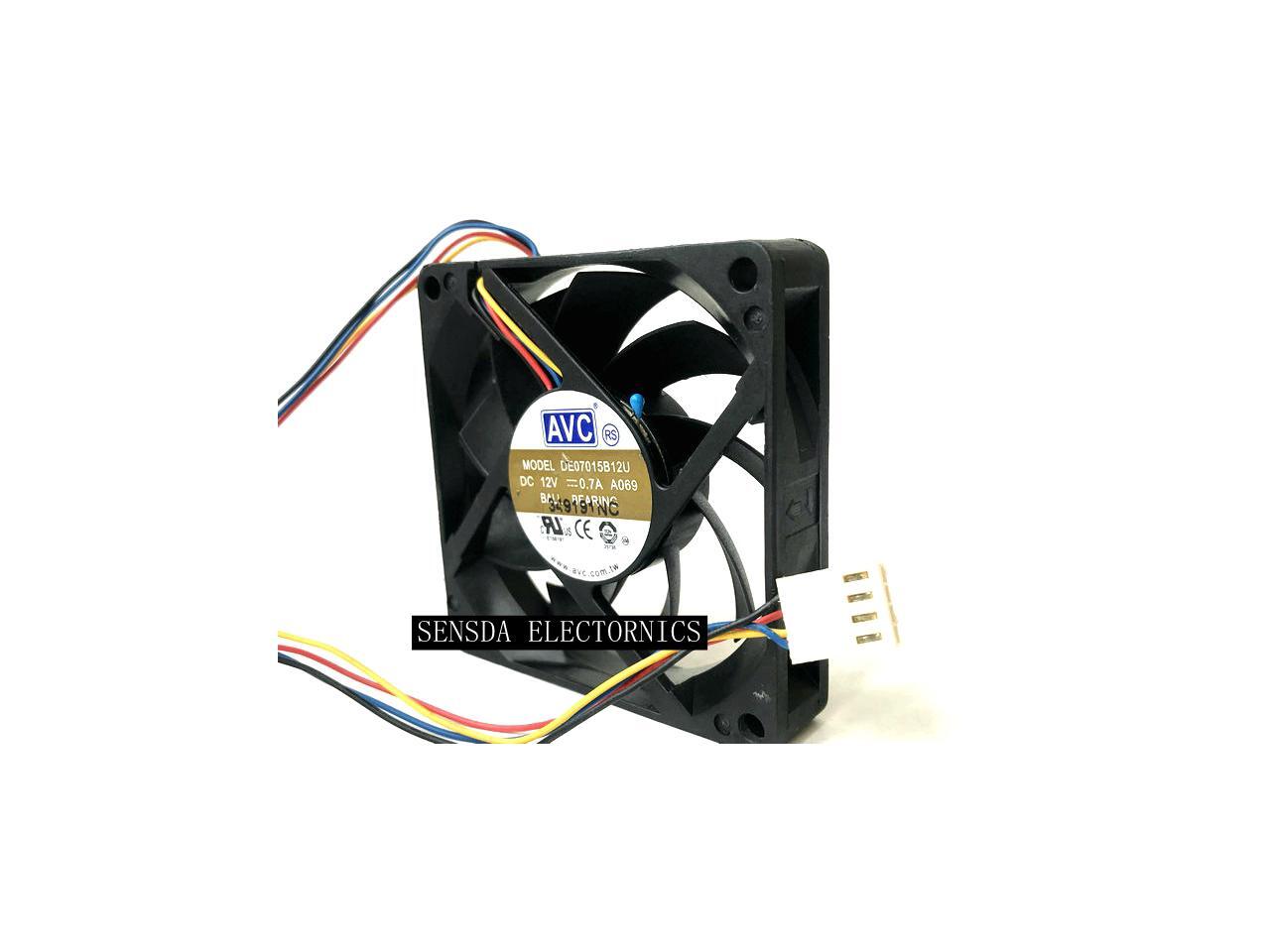 70mm computer cpu fan DA07015B12U DE07015B12U 7cm 70mm fan 12V 0.70A 4 ...