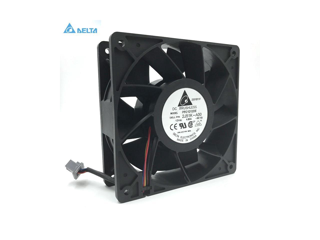 2J51K-A00 Computer Water Cooling Fan delta PFC1212DE 12038 12V 12CM Strong Breeze Big Air Volume ...