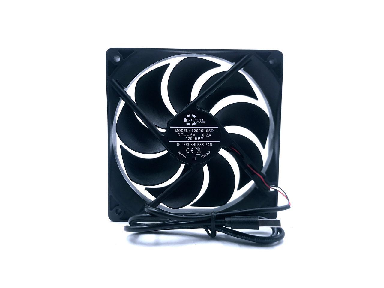 1pcs DC 5V USB 1200rpm 120mm 120x120x25mm 12025S Cooler Motor Brushless ...