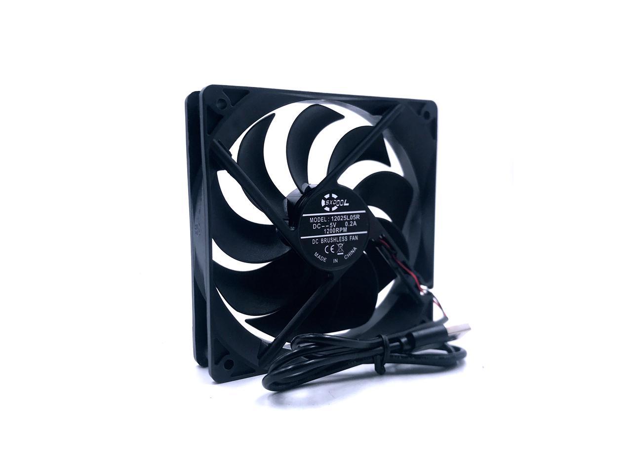 1pcs DC 5V USB 1200rpm 120mm 120x120x25mm 12025S Cooler Motor Brushless ...