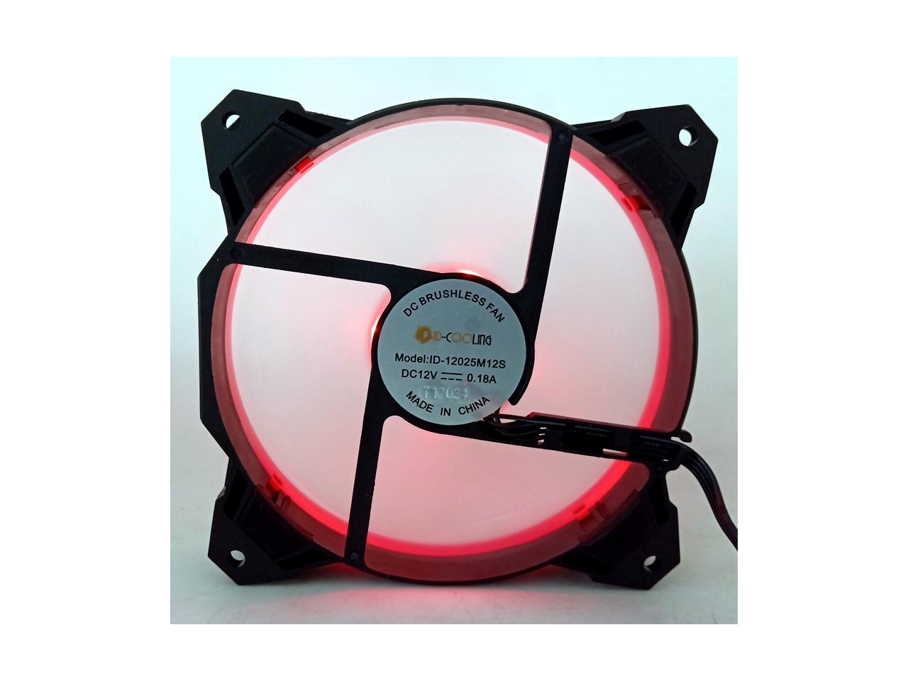 120mm led cooling fan 12cm Id-12025m12s 12cm 4Pin PWM temperature ...