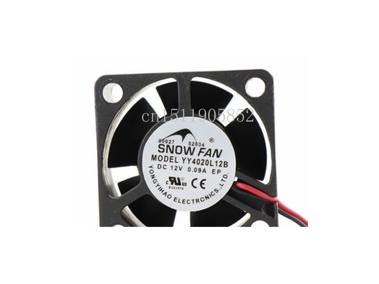 For SNOW FAN YY4020L12B DC 12V 0.09A 40x40x20mm 2-Wire Server Square ...