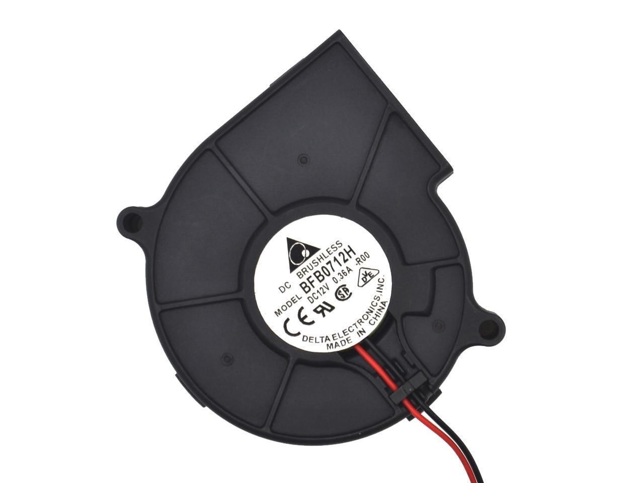 Delta BFB0712H 7530 12V 0.36A projector turbofan cooling fan 75* 75 ...