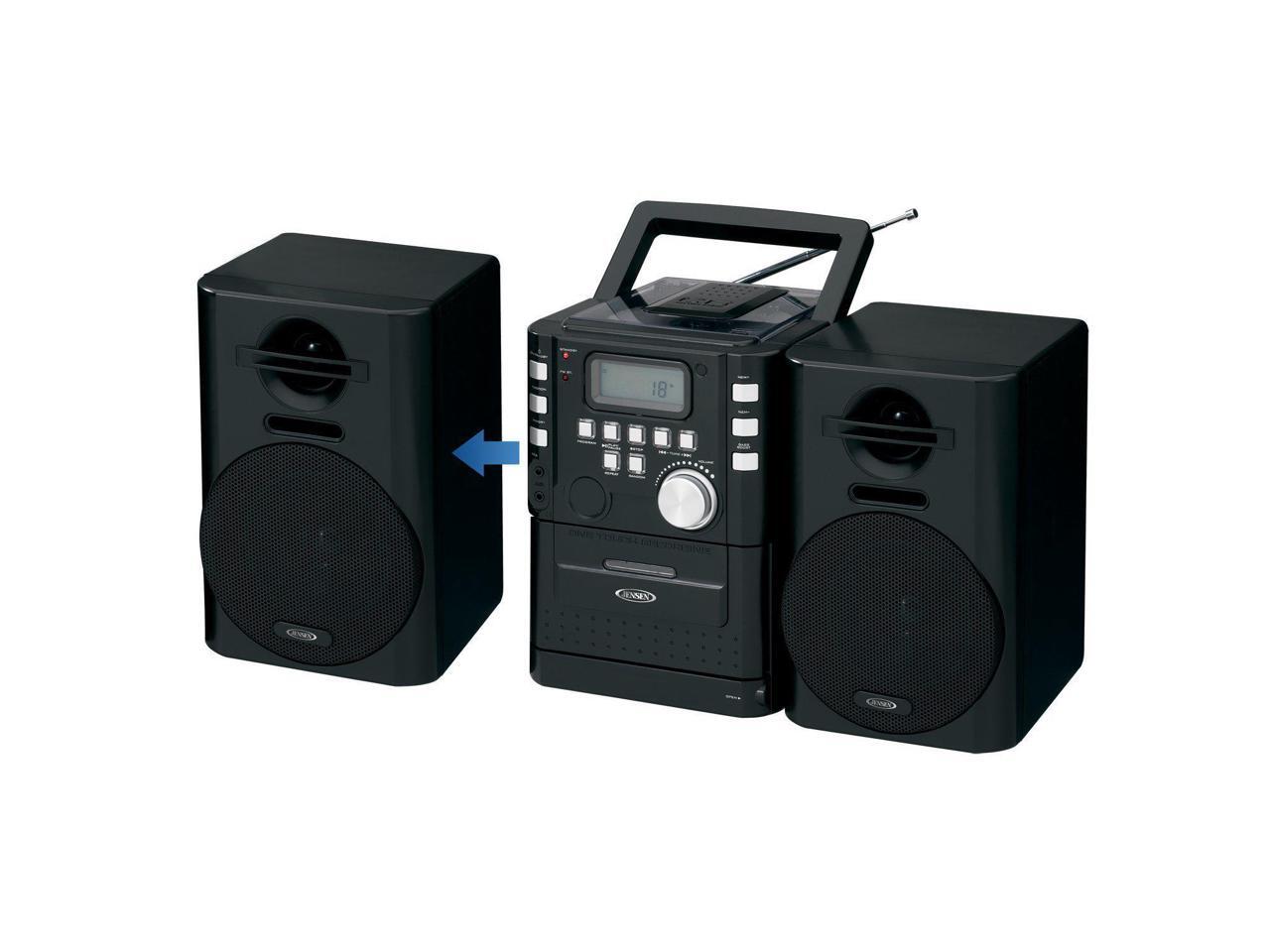 JENSEN CD-725 Portable CD Music System with Cassette & FM Stereo Radio ...